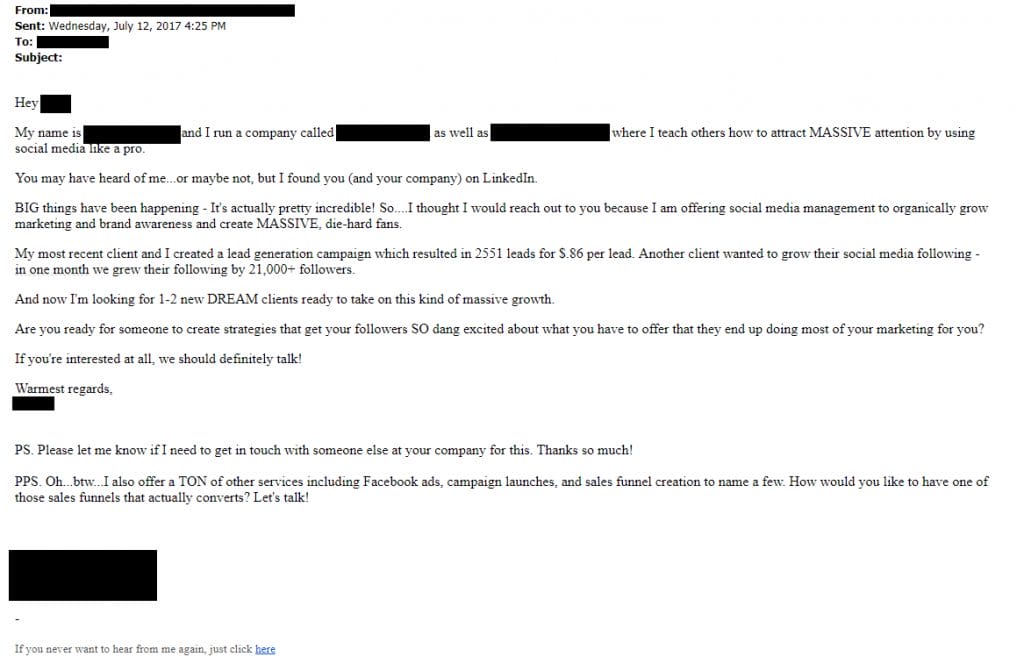 Five Worst Cold Emails Ever Seen | Nutshell