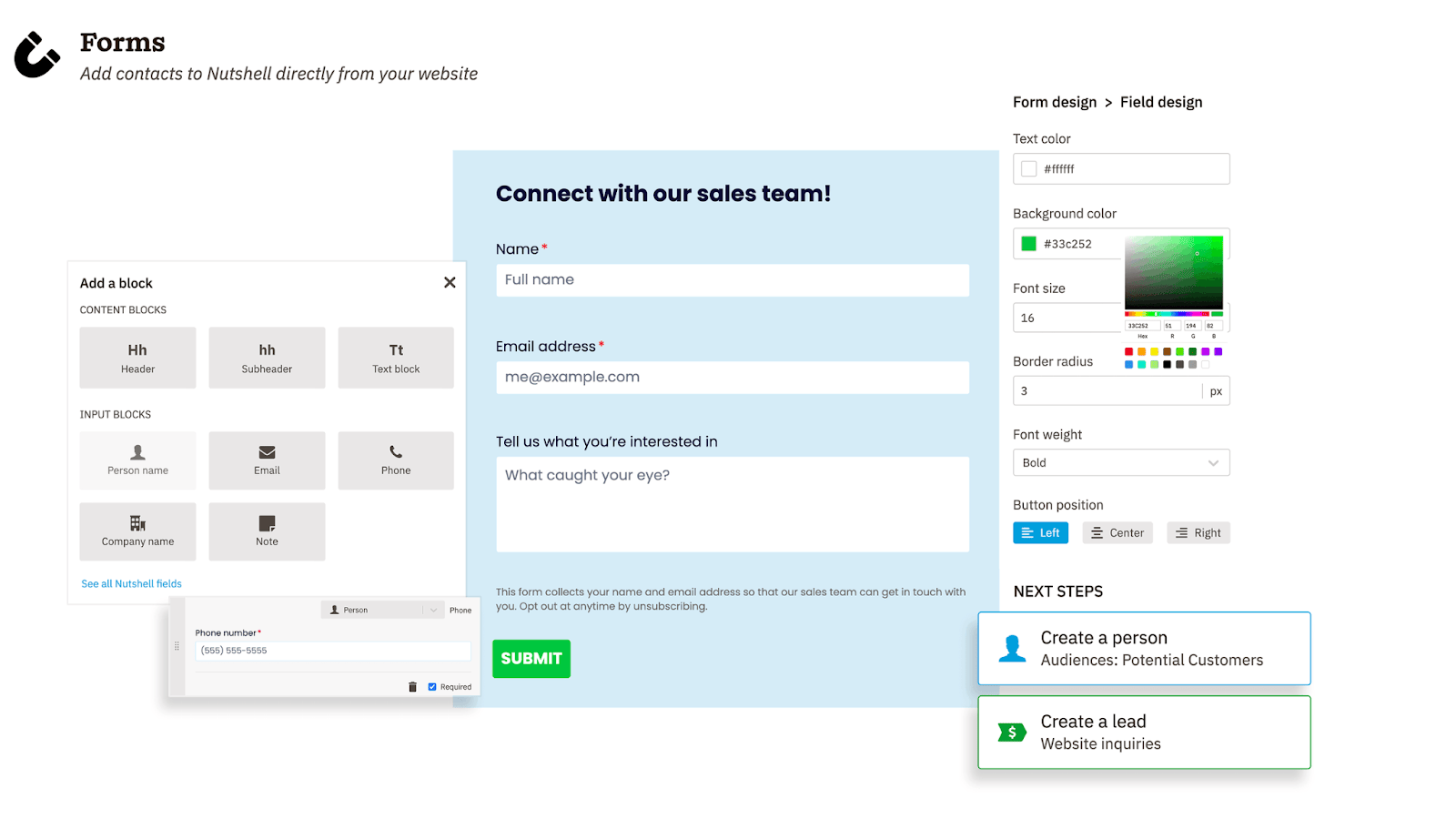 Announcing Nutshell Forms: Sales Lead Forms | Nutshell