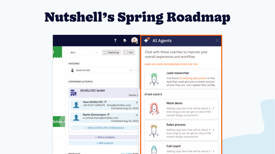 Nutshell’s Spring Product Roadmap | Nutshell
