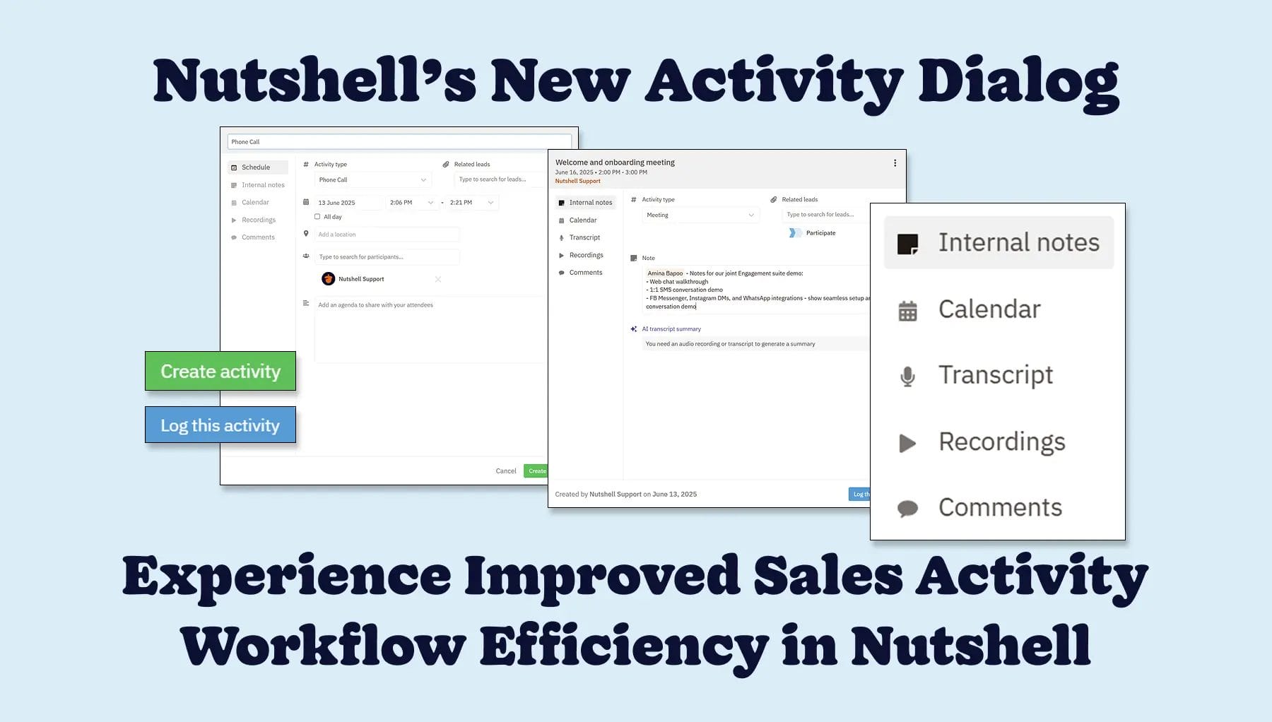 Introducing Nutshell’s New CRM Sales Activity Dialog Flow