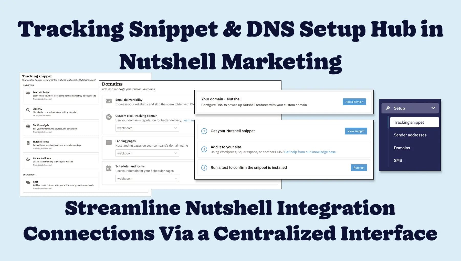 Easily Embed Website Analytics & Lead Gen Tools With Nutshell